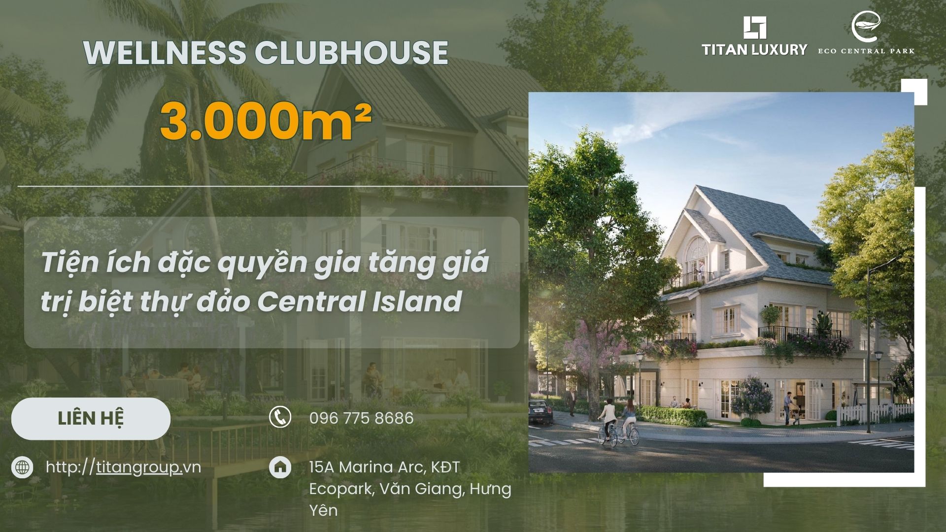 Wellness Clubhouse 3.000m², tiện ích đặc quyền gia tăng giá trị biệt ...
