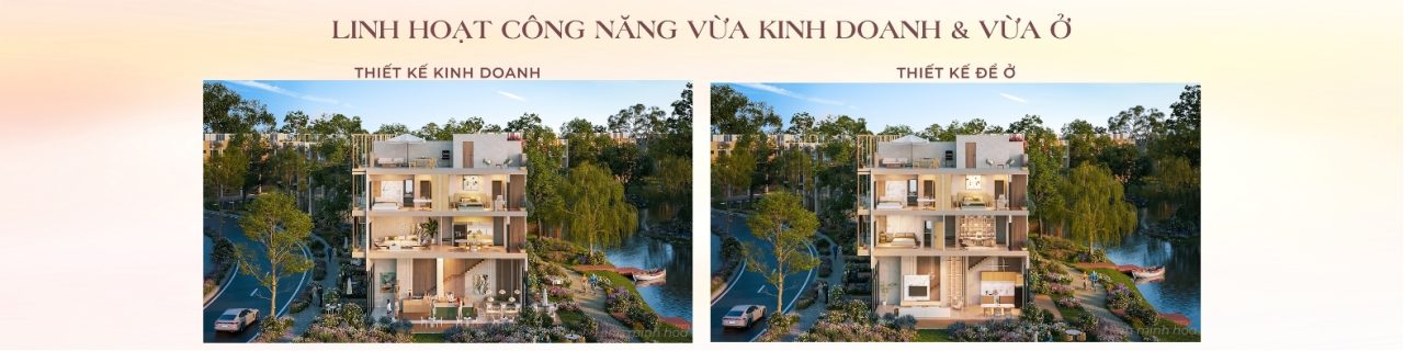 Mặt bằng và Layout River Townhouse tại EcoVillage Saigon River