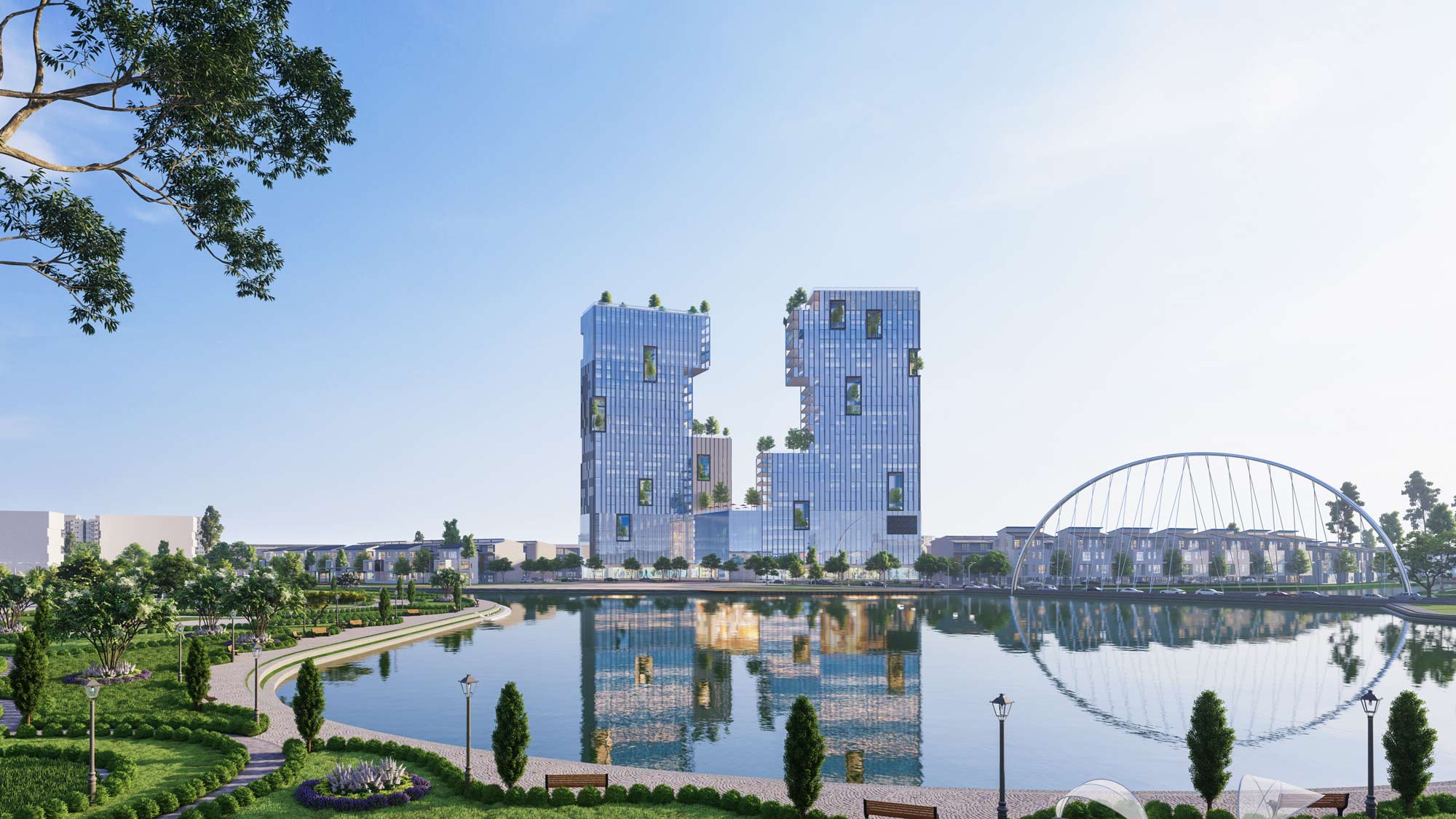 Lighthouse Ecorivers trở thành tòa tháp đôi cao nhất Hải Dương