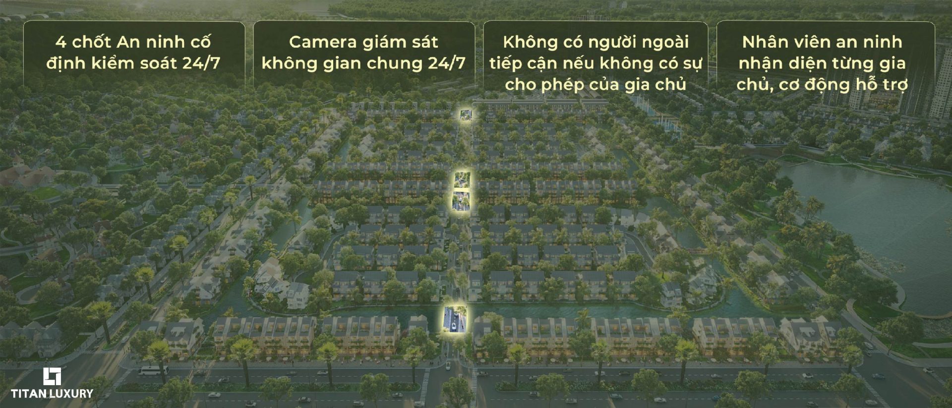 Hệ thống an ninh 24/7 biệt lập & bảo mật tại Central Island